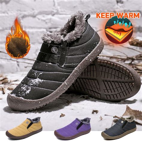 Купити Чоловіки Жінки Снігові черевики Плюшеві теплі ботильйони Потовщене зимове бавовняне
