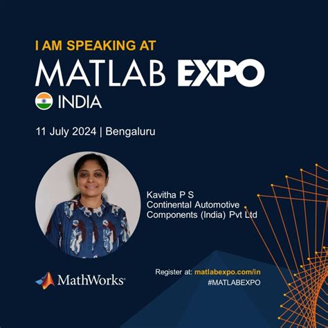 Kavitha P S On Linkedin Matlabexpo