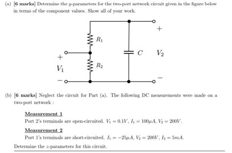 Solved A 6 Marks Determine The Y Parameters For The