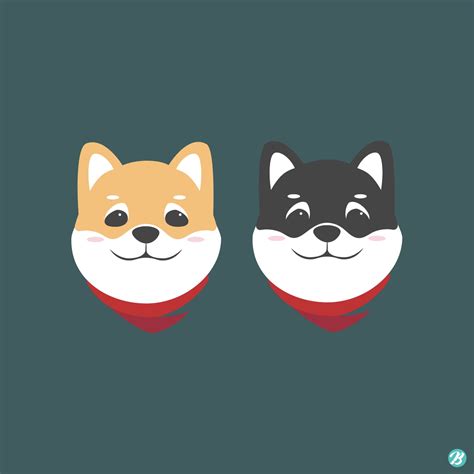 시바견 얼굴 일러스트 Ai 다운로드 Download Shiba Inu Face Vector 어반브러시