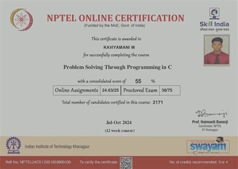 Nptel Programming Cprogramming Learningjourney Problemsolving