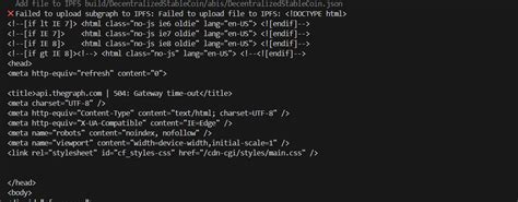 When I Execute Graph Deploy I Get An Error Failed To Upload Subgraph