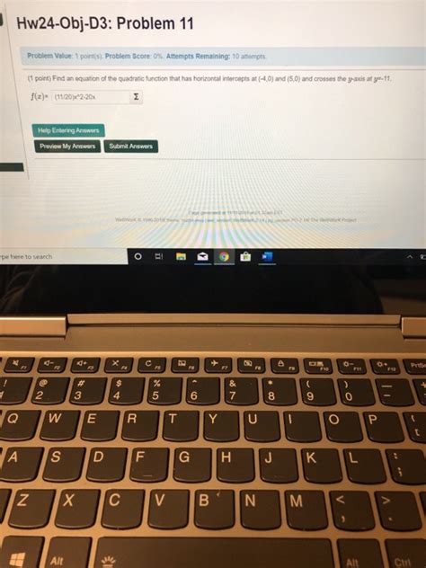 Solved Hw24 Obj D3 Problem 11 Problem Value 1 Points