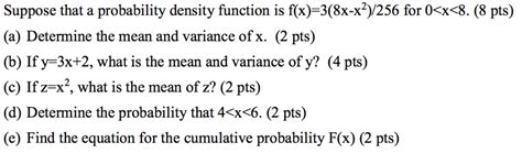 Solved Suppose That A Probability Density Function Is Chegg