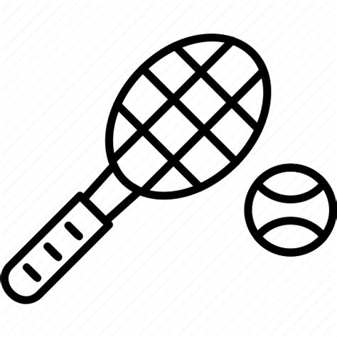 Tennis Ball Racket Sport Icon Outdoor Activities Icon Download