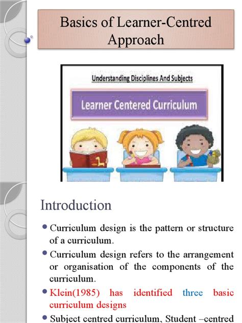 1 Learner Centered Curriculum Pdf Learning Educational Assessment