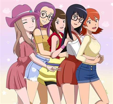 Digimon Adventure Tri Girls Poster By Jubiamajo Redbubble