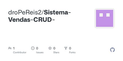 Github Dropereis2sistema Vendas Crud