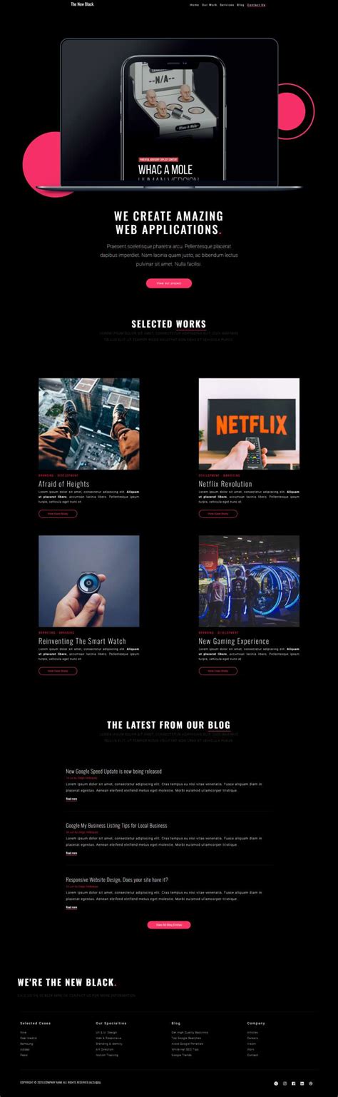 Html网页设计源代码模板，创意html5响应式网站模板 17素材网