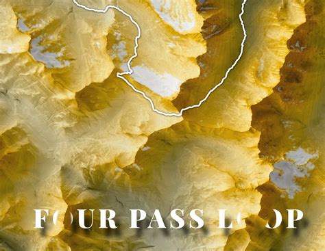Four Pass Loop Trail Map R Hiking