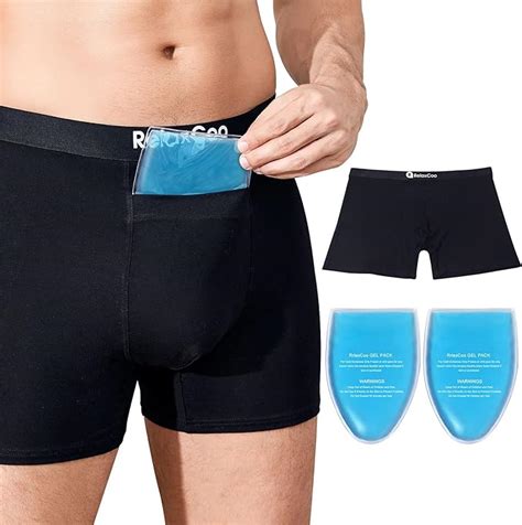 Relaxcoo Vasectomy Underwear With 2 Custom Fit Ice Packs And Snug Boxer