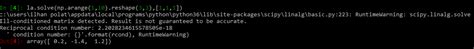 Linalgsolve Ill Condition Warning · Issue 7951 · Scipyscipy · Github