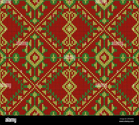 The Abstract Geometric Seamless Pattern Design For Textile With Vibrant