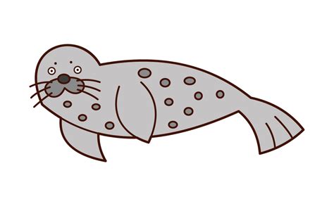 ゴマフアザラシのイラスト フリーイラスト素材集 KuKuKeKe