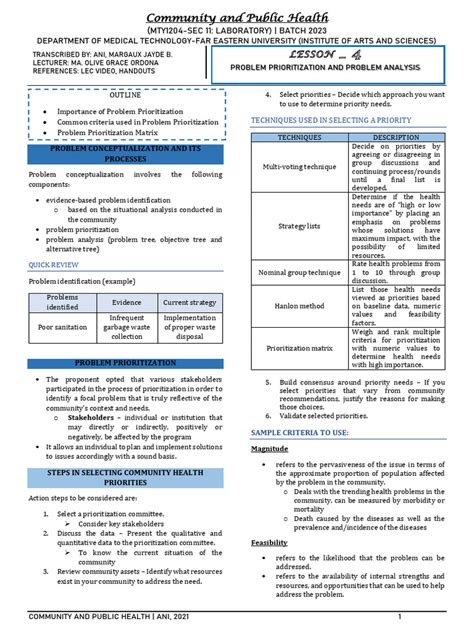 Lesson 4 Problem Prioritization And Problem Analysis Pdf Causality Public Health