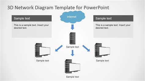3d Computers Network Diagram For Powerpoint Slidemodel