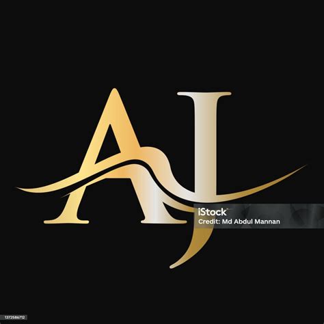 편지 Aj 로고 디자인 초기 Aj 로고타입 템플릿입니다 Aj 모노그램 비즈니스 및 회사 로고 개발에 대한 스톡 벡터 아트 및