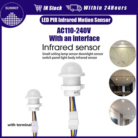 Led Pir Infrared Pc Motion Sensor Detection Automatic Sensor Light Switch Ac110 240v Smart