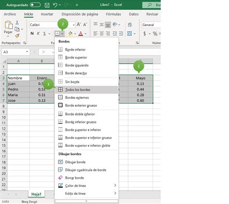Como Poner Los Bordes En Excel Image To U