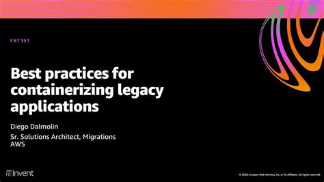 Aws Reinvent 2020 Best Practices For Containerizing Legacy Applications Youtube
