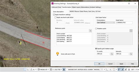 solved applying ground scale factor to coordinate system autodesk
