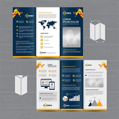 3d иллюстрацииабстрактный бизнес три раз листок флаер векторный дизайн комплекса реально делает