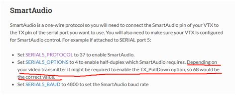 Vtx Smartaudio Setting Copter 4 0 Ardupilot Discourse