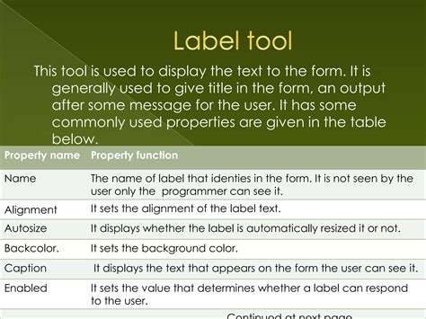 Toolbox And Its Properties In The Visual Basic Pptx