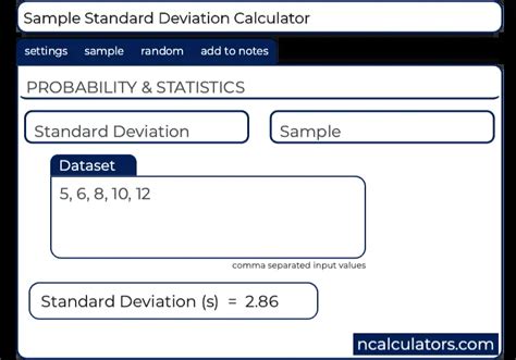 standard deviation calculator simple method