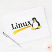 Linux Logo With Tux Products Oval Sticker Zazzle