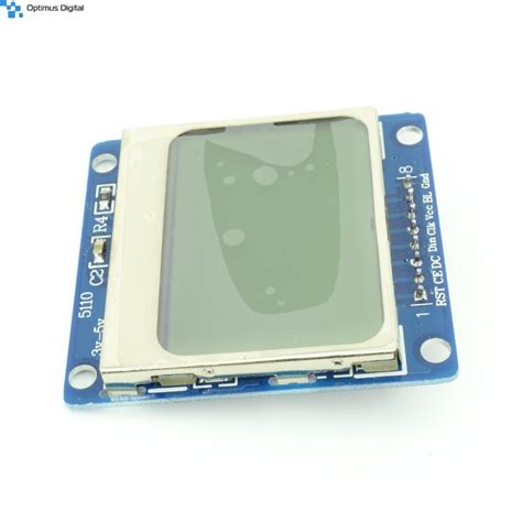 Modul Lcd Nokia 5110 Backlight Albastru 8448 Pixeli Spi Arduino