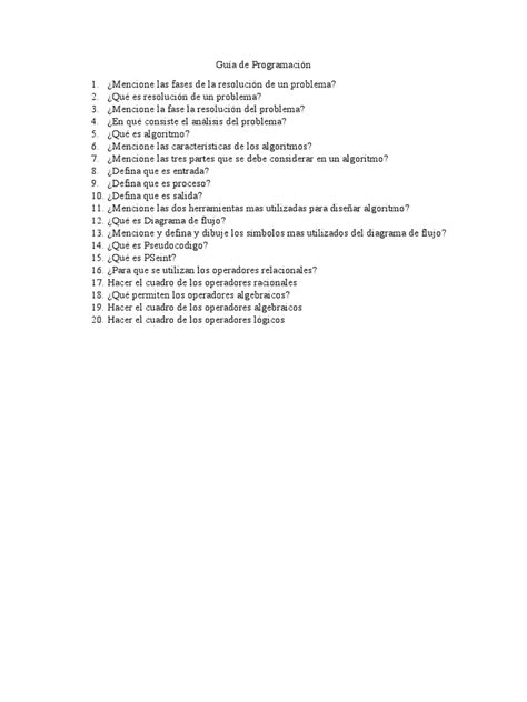 Guía De Programacion Pdf
