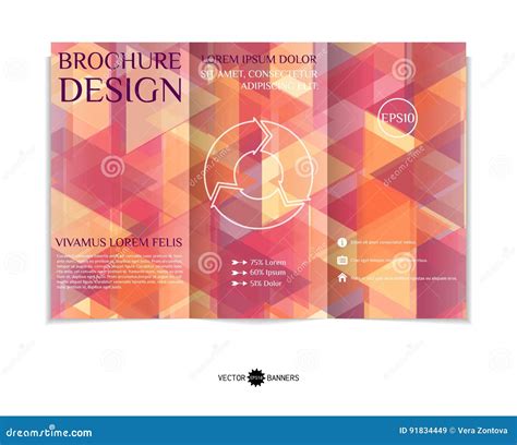 Three Fold Leaflet Design Stock Vector Illustration Of Banner 91834449
