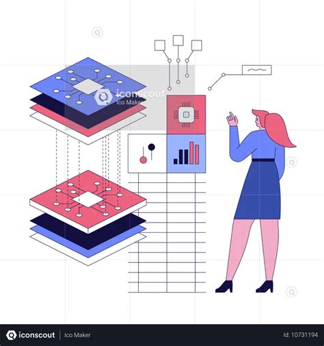 Woman Discussing Processor Chip Development Illustration Free