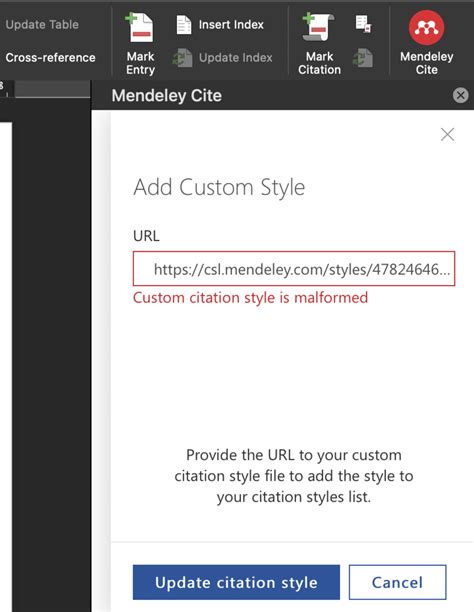 Mendeley Custom Citation Style Is Malformed How To Fix Researchgate