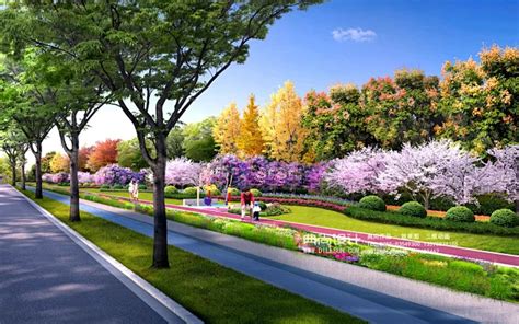 道路效果图 04 道路景观设计效果图 花瓣网