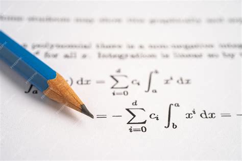 Premium Photo Pencil On Mathematic Formula Exercise Test Paper In