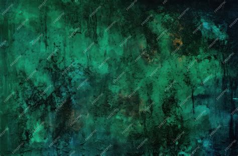 Premium Ai Image Dark Green And Scary Grunge Wall Concreate Texture