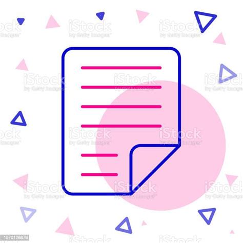 흰색 배경에서 격리된 선 파일 문서 아이콘입니다 체크리스트 아이콘입니다 비즈니스 개념입니다 컬러풀한 아웃라인 컨셉 벡터 0명에