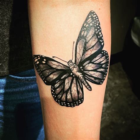 Monarch Butterfly Tattoos Black And White