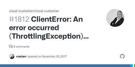 ClientError An Error Occurred ThrottlingException When Calling The