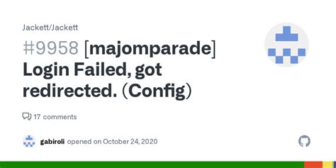 Majomparade Login Failed Got Redirected Config · Issue 9958 · Jackettjackett · Github