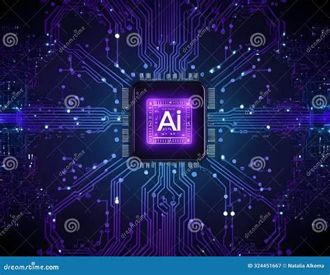 Intricate Cpu With Ai Branding High Tech Industry And Machine Learning Ai Illustration Stock