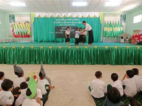 တွံ တေးမြို့နယ်တွင် မူလတန်းအဆင့် ကျောင်းသား၊ ကျောင်းသူများ၏ လက်ရေးလ