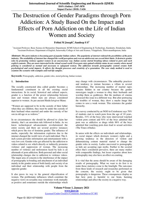 PDF The Destruction Of Gender Paradigms Through Porn Addiction A Study Based On The Impact