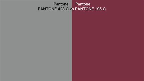 Pantone 423 C Vs Pantone 195 C Side By Side Comparison