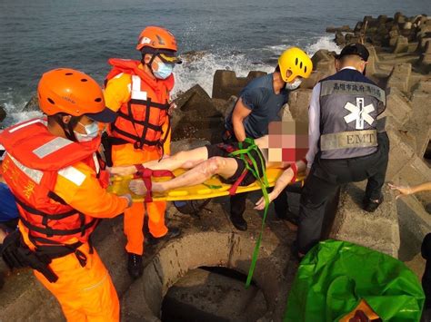 彌陀漯底海堤消波塊處發現遺體 海巡通報警消協力處置