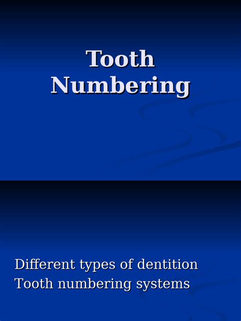 Tooth Numbering Systems Doc From Ramesh Sardar ð ¦· Pdf