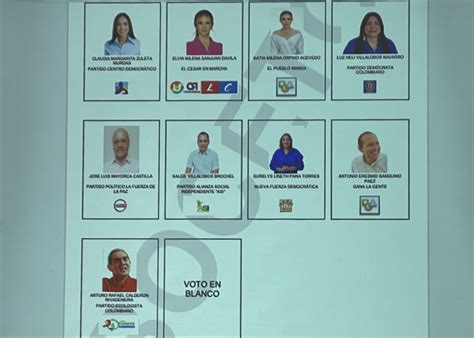 Así Quedó El Tarjetón Para Las Elecciones A La Gobernación Del Cesar