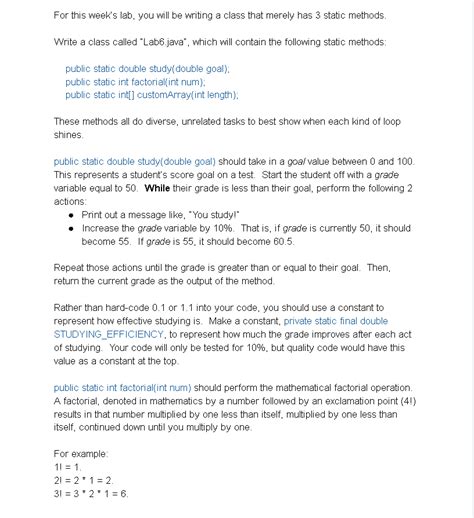 Solved For This Weeks Lab You Will Be Writing A Class That